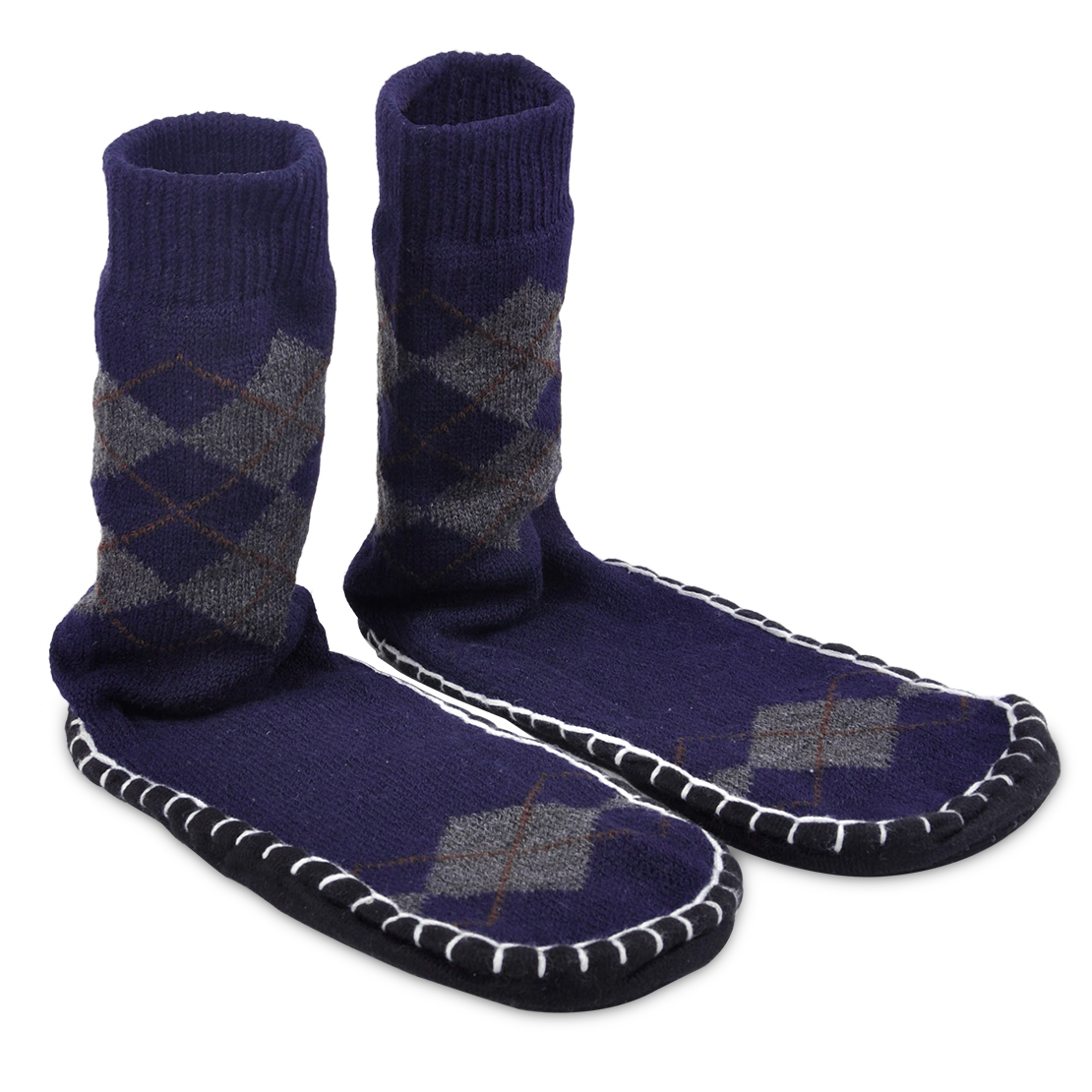 Home Winter Men Non Slip Floor Slipper Socks Thick Knitted Casual Wear