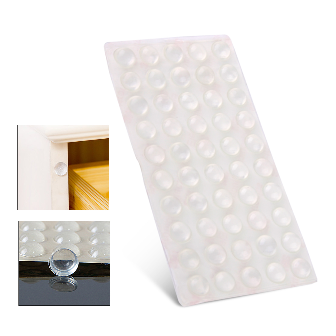 50 PCS Self Adhesive Silicone Rubber Cabinet Door Pad Bumper Stop ...